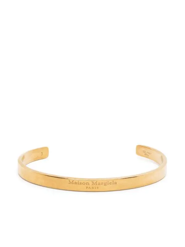 MAISON MARGIELA Logo-engraved Cuff Bracelet - Gold