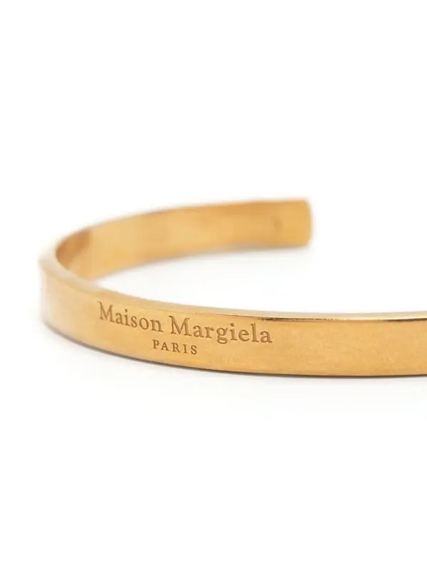 MAISON MARGIELA Logo-engraved Cuff Bracelet - Gold