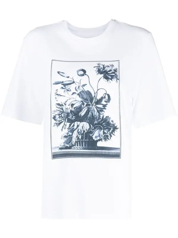 Erdem Graphic-print Cotton T-shirt - White
