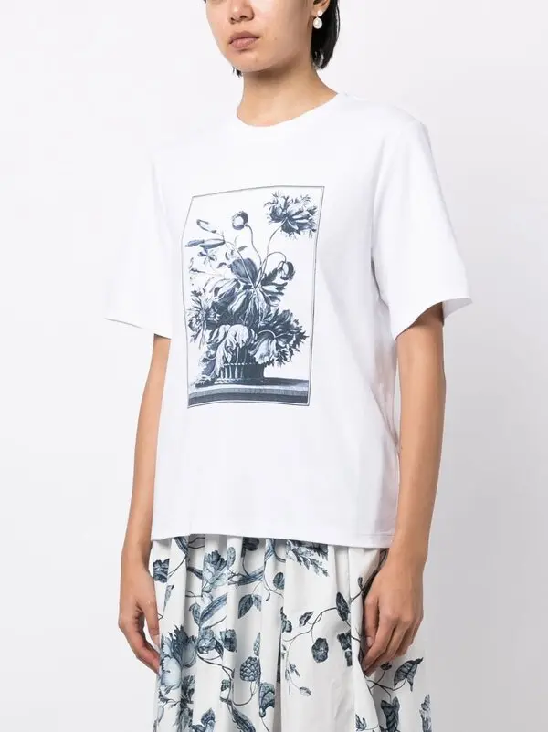 Erdem Graphic-print Cotton T-shirt