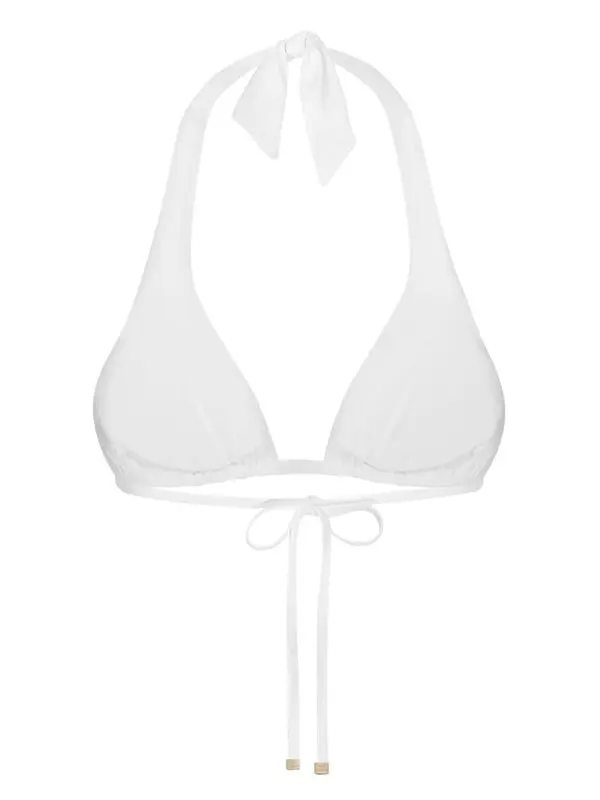Dolce & Gabbana Halterneck Triangle Bikini Top - White