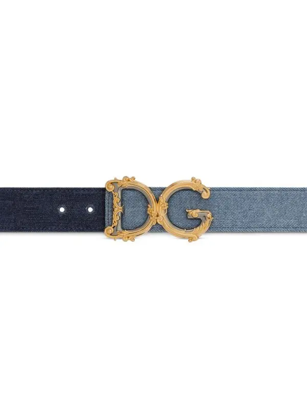 Dolce & Gabbana Logo Buckle Belt - Blue