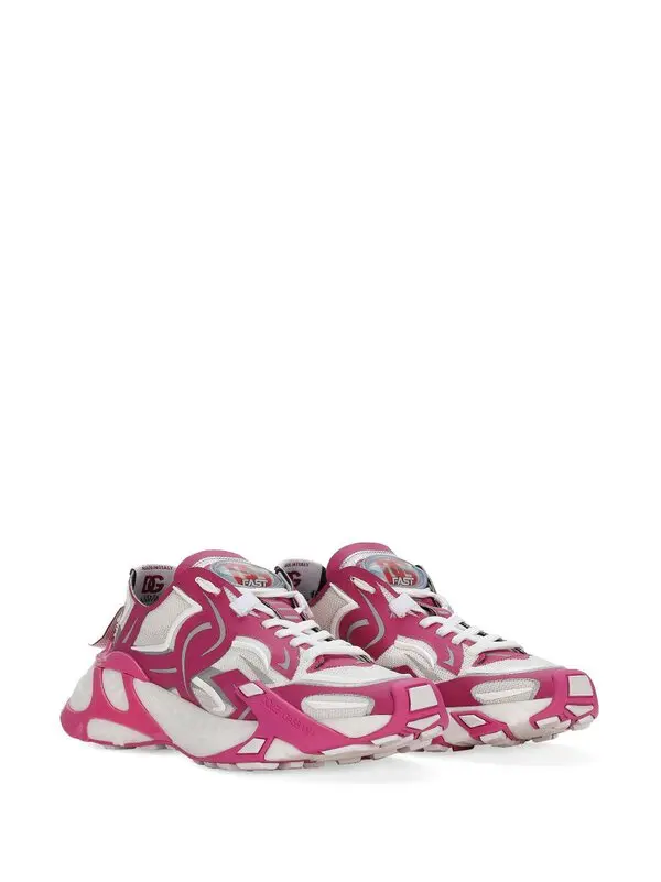 Dolce & Gabbana Fast Panelled Low-top Sneakers - Pink