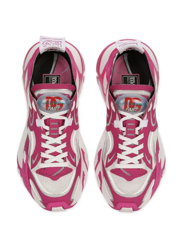 Dolce & Gabbana Fast Panelled Low-top Sneakers - Pink