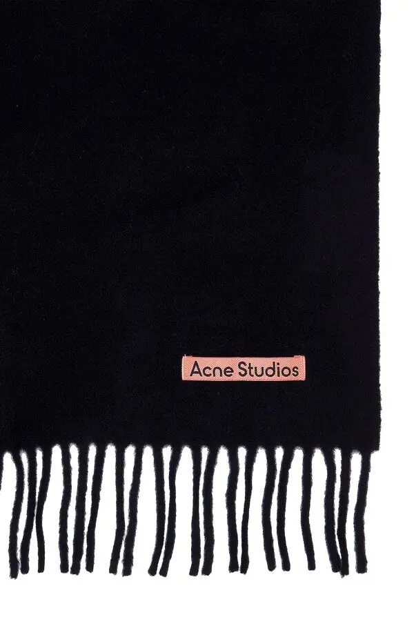 Acne Studios Canada Scarf In Grey - Black