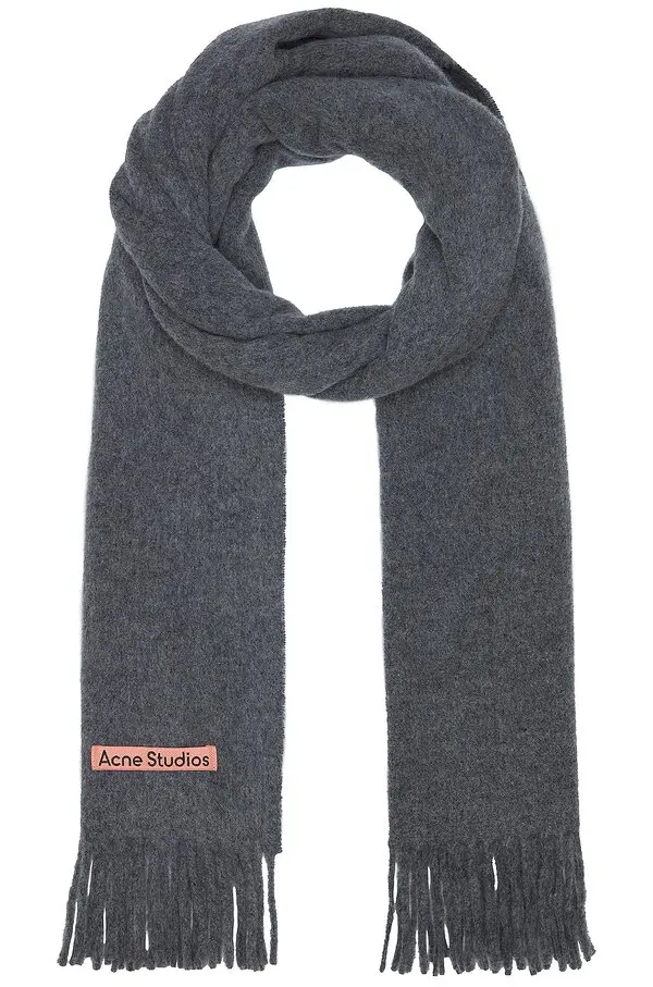 Acne Studios Canada Scarf In Grey - Grey Melange