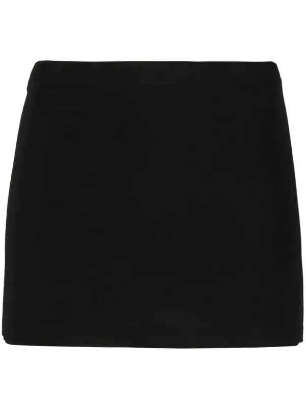 Wardrobe.NYC Layered Jersey Miniskirt - Black