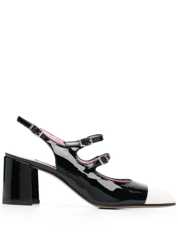 CAREL Papaya 65mm Two-tone Pumps - Black