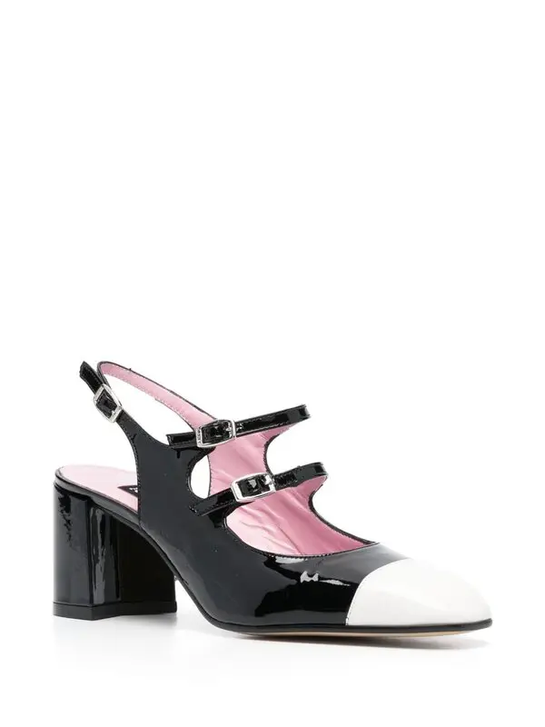 CAREL Papaya 65mm Two-tone Pumps - Black