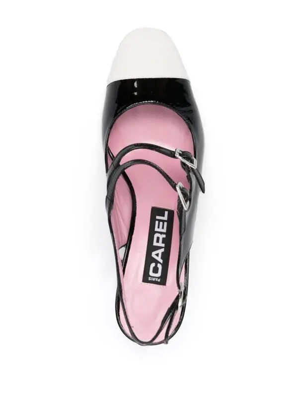 CAREL Papaya 65mm Two-tone Pumps - Black