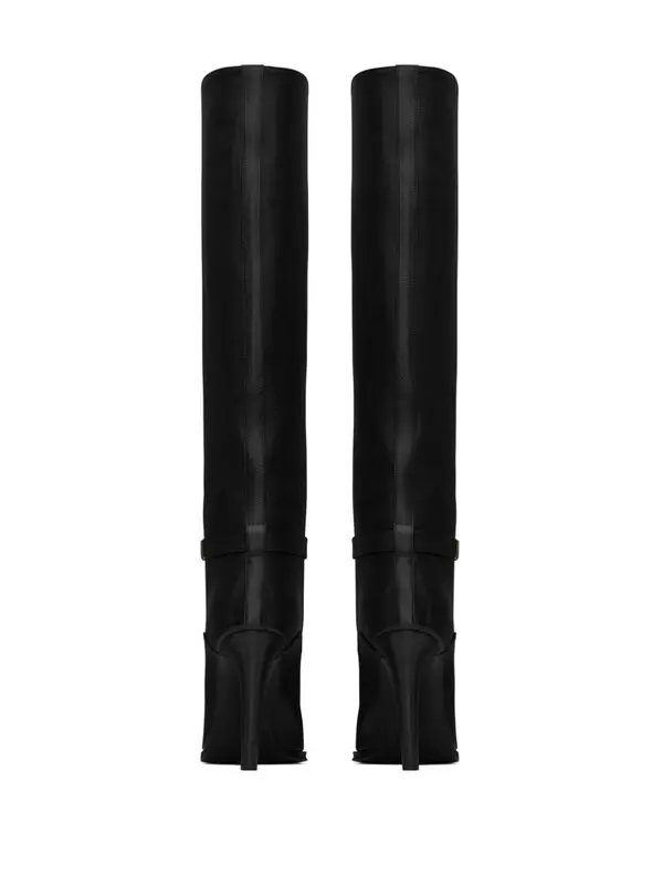 Saint Laurent Linda 100mm Pointed-toe Boots - Black