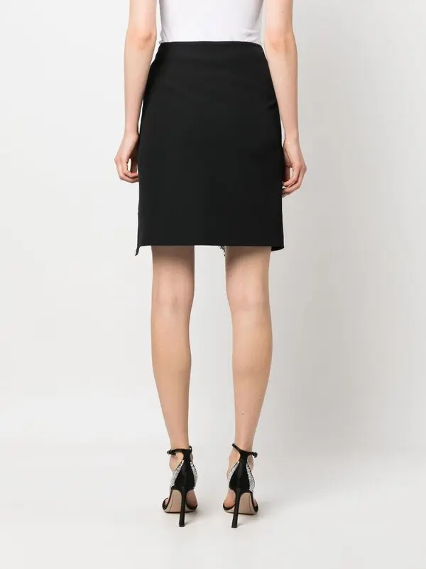 Dsquared2 Lace-detail Virgin Wool Skirt