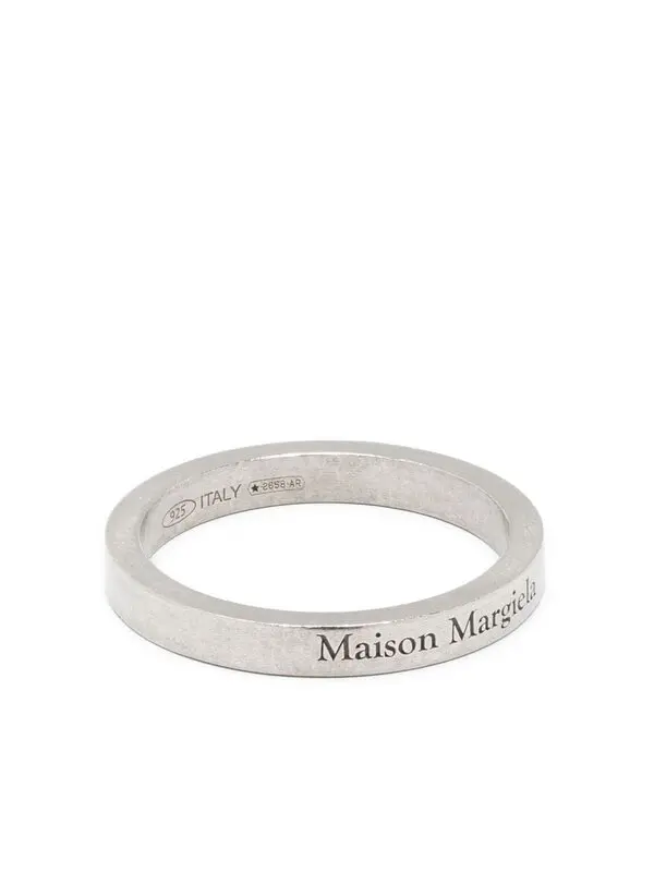 MAISON MARGIELA Engraved-logo Ring - Silver