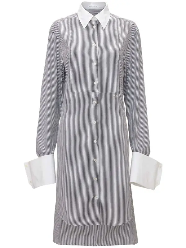 JW Anderson Striped Cotton Shirt Dress