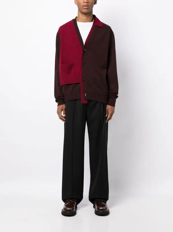 Kolor Asymmetric Wool Cardigan
