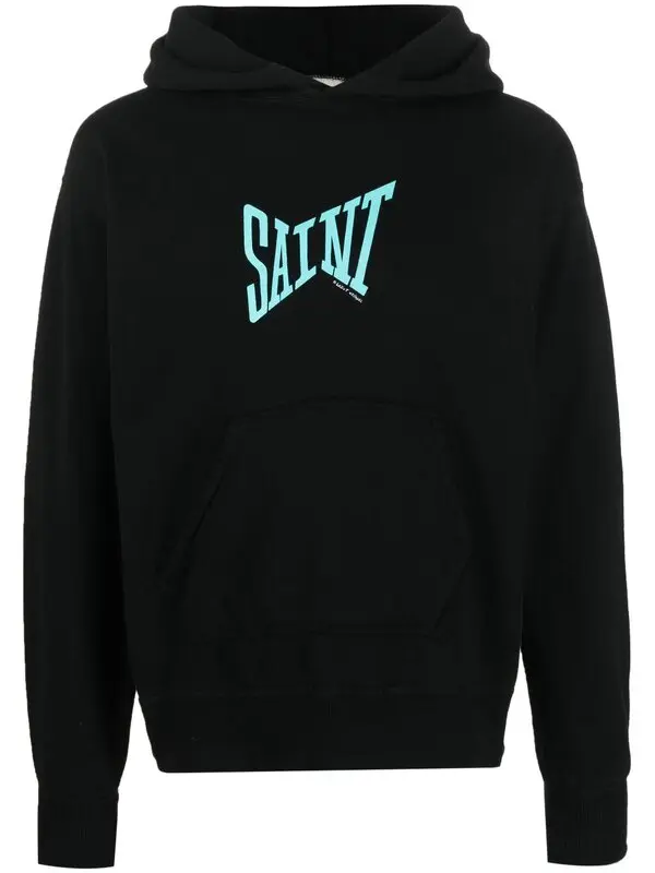 SAINT MXXXXXX Logo-print Cotton Hoodie