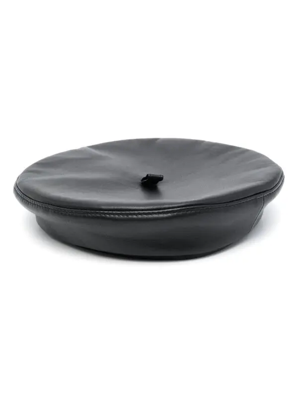Ruslan Baginskiy Leather Beret - Black