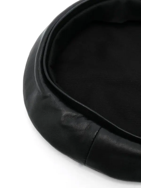 Ruslan Baginskiy Leather Beret - Black