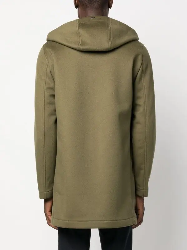 Herno Zip-up Hooded Coat - Green