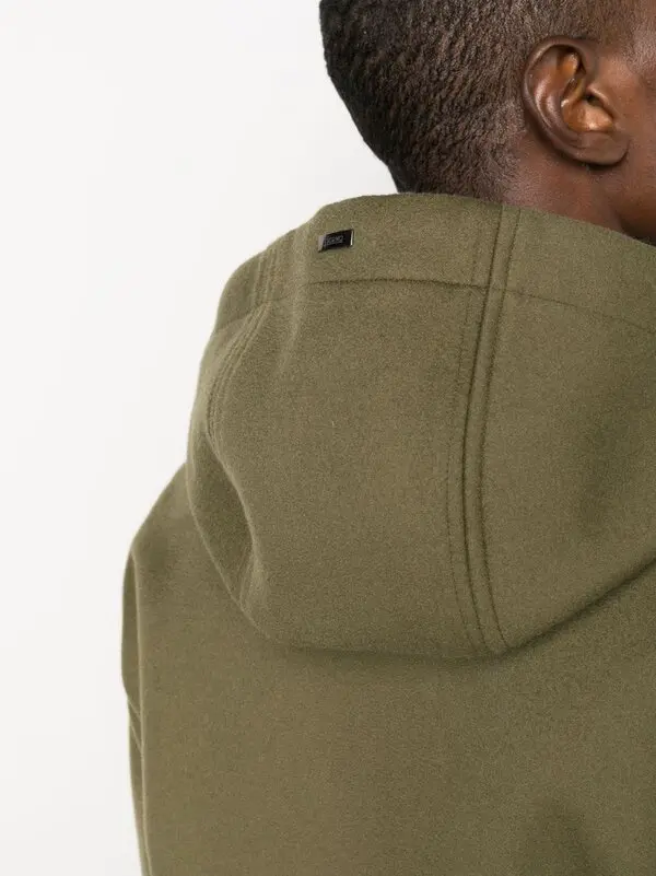 Herno Zip-up Hooded Coat - Green