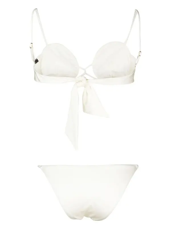 NOIRE SWIMWEAR Tonal-stitch Detail Bikini Set