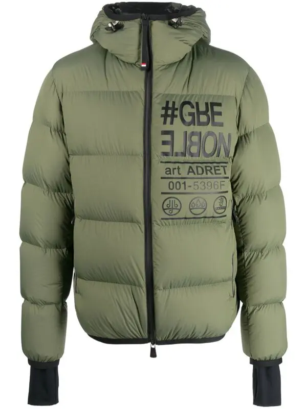 Moncler Adret Hooded Padded Jacket - Green