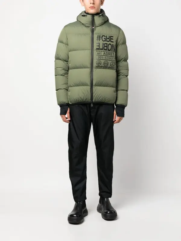 Moncler Adret Hooded Padded Jacket - Green