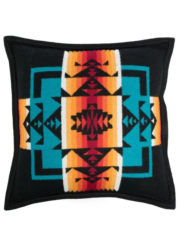 Pendleton Chief Joseph Abstract-pattern Cushion - Black