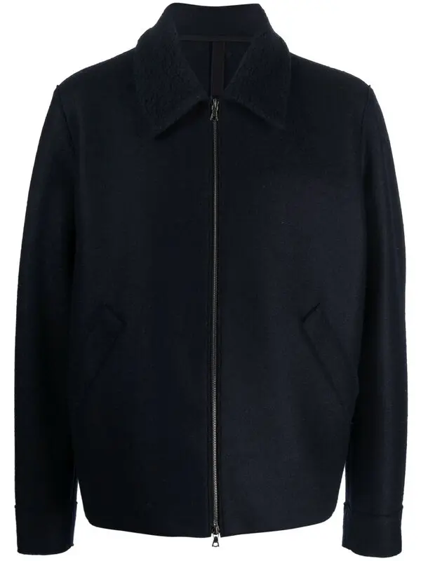 Harris Wharf London Golf Zip-up Wool Jacket