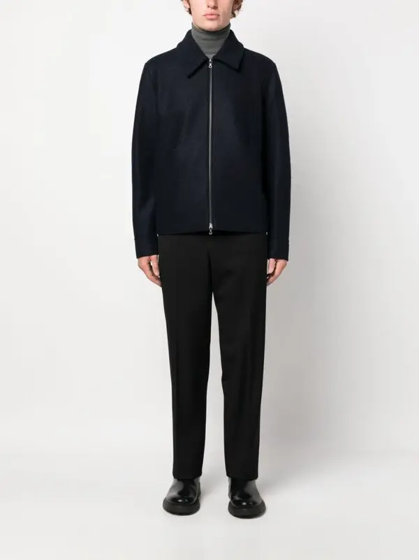 Harris Wharf London Golf Zip-up Wool Jacket