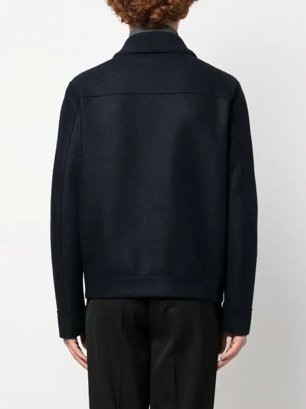 Harris Wharf London Golf Zip-up Wool Jacket