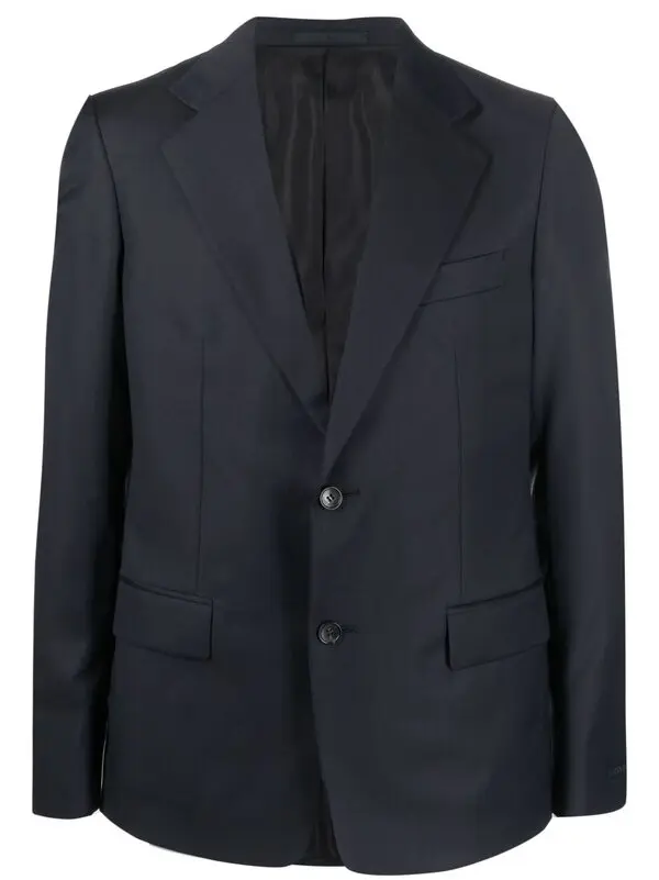 LANVIN Notched-lapels Single-breasted Blazer - Blue