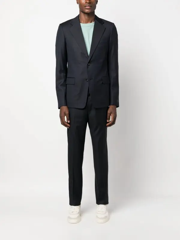 LANVIN Notched-lapels Single-breasted Blazer - Blue