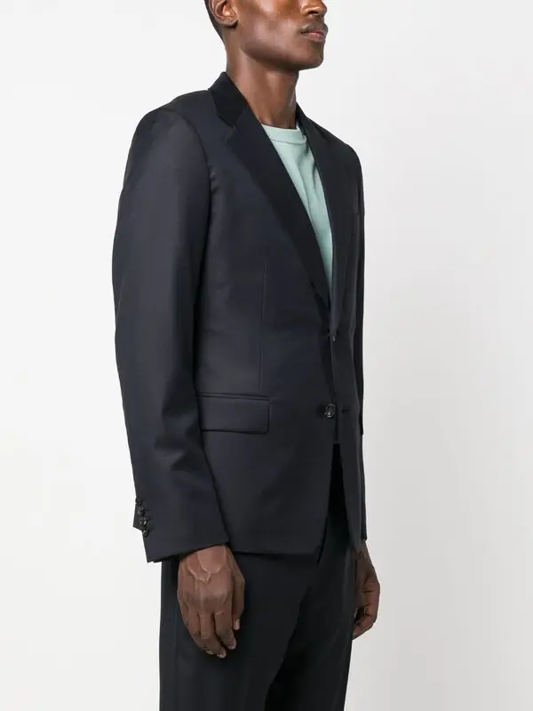 LANVIN Notched-lapels Single-breasted Blazer - Blue