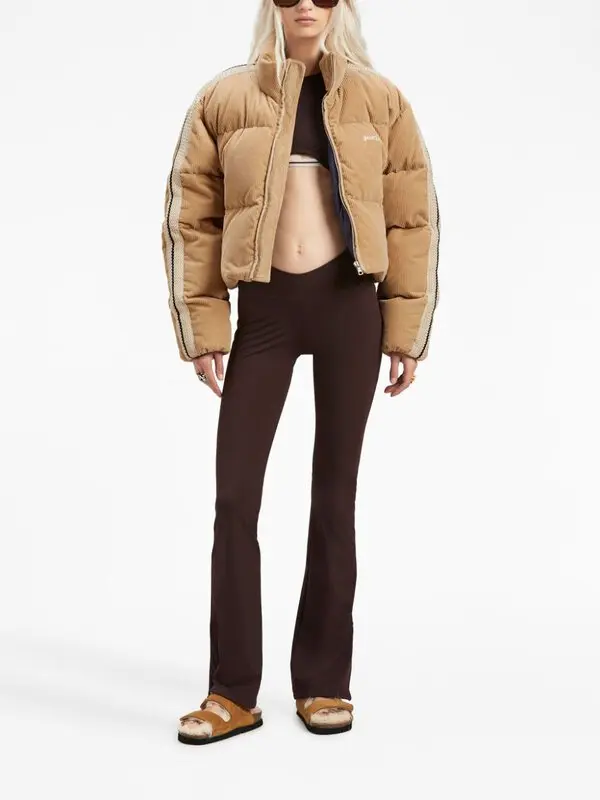 Palm Angels Corduroy Cropped Puffer Jacket