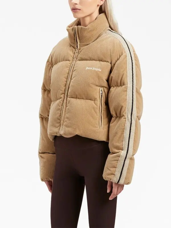 Palm Angels Corduroy Cropped Puffer Jacket