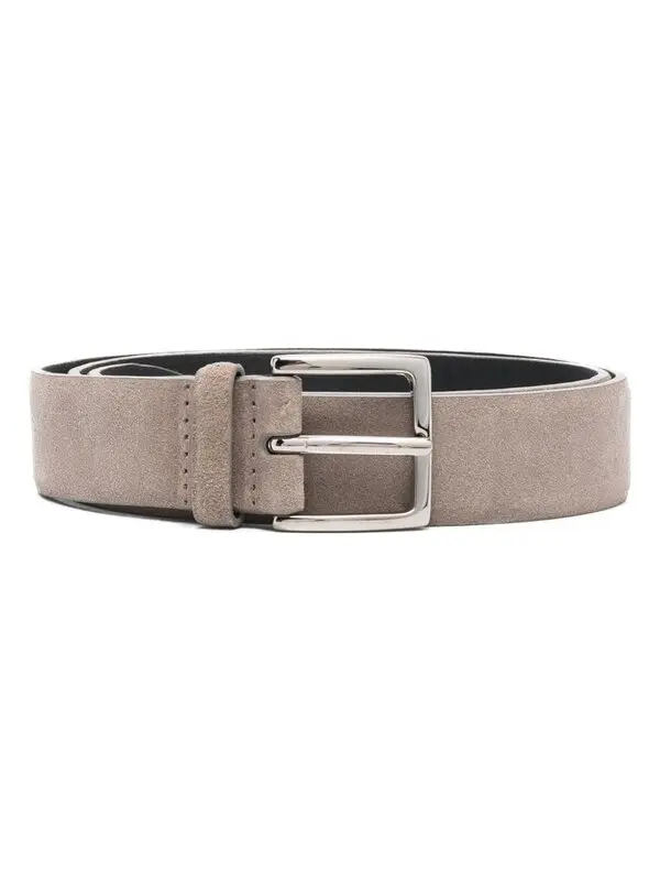 ORTIGNI Buckle-fastening Suede Belt - Grey