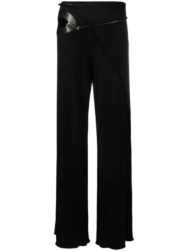 TOM FORD Cut-out Wide-leg Silk Trousers