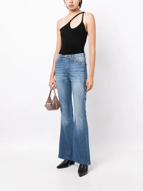 MADISON MAISON Stud-embellished Flared Jeans