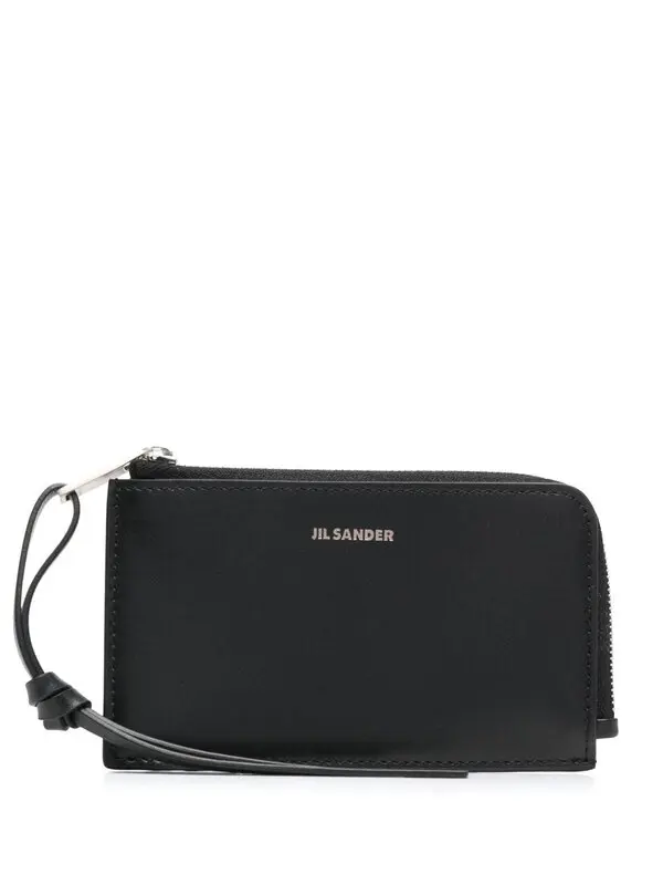 JIL SANDER Embossed-logo Leather Wallet - Black