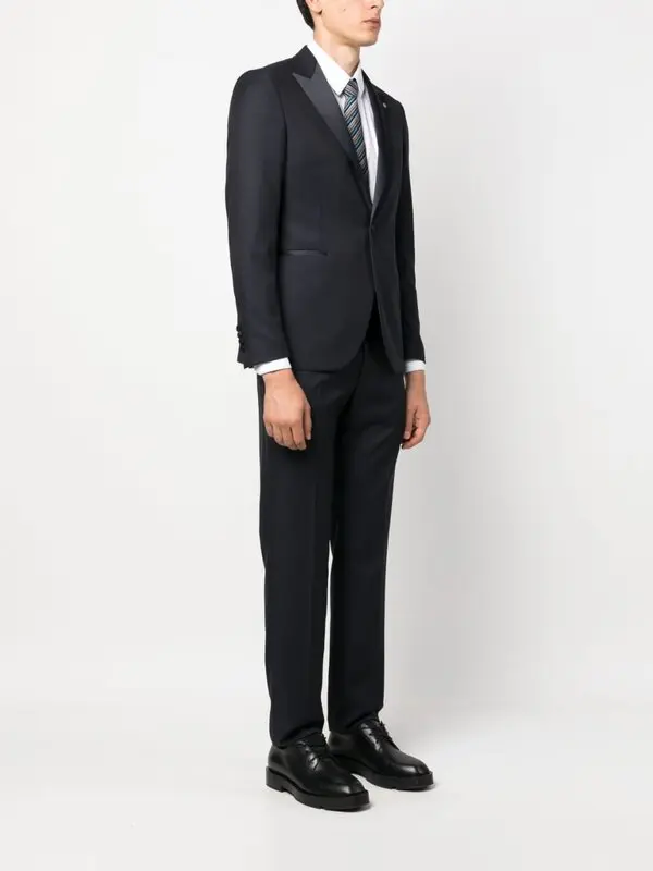 Tagliatore Single-breasted Virgin Wool Suit - Blue