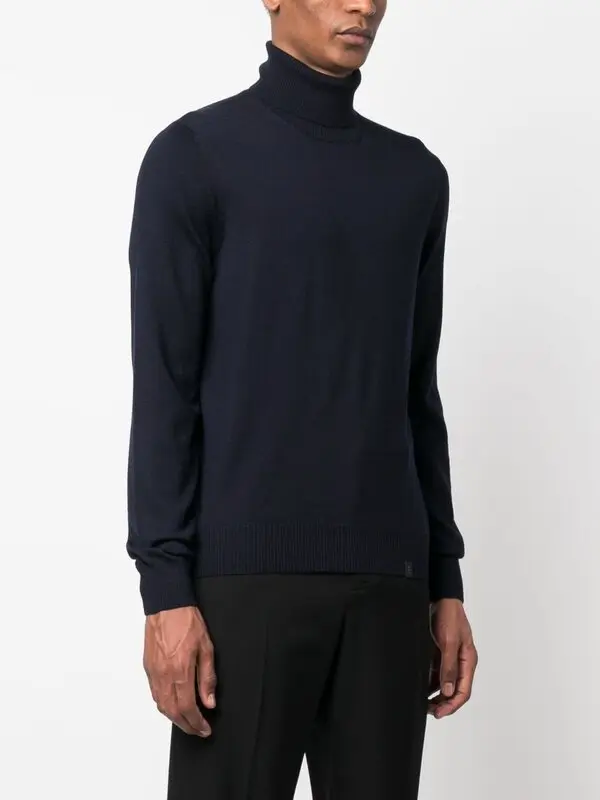 FAY Roll-neck Virgin Wool Sweater