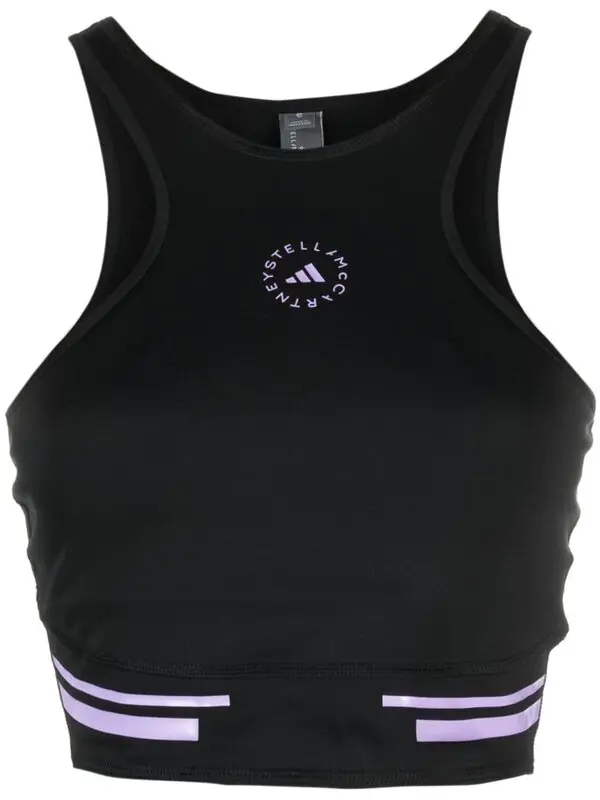 Adidas By Stella McCartney Logo-print Cropped Tank Top