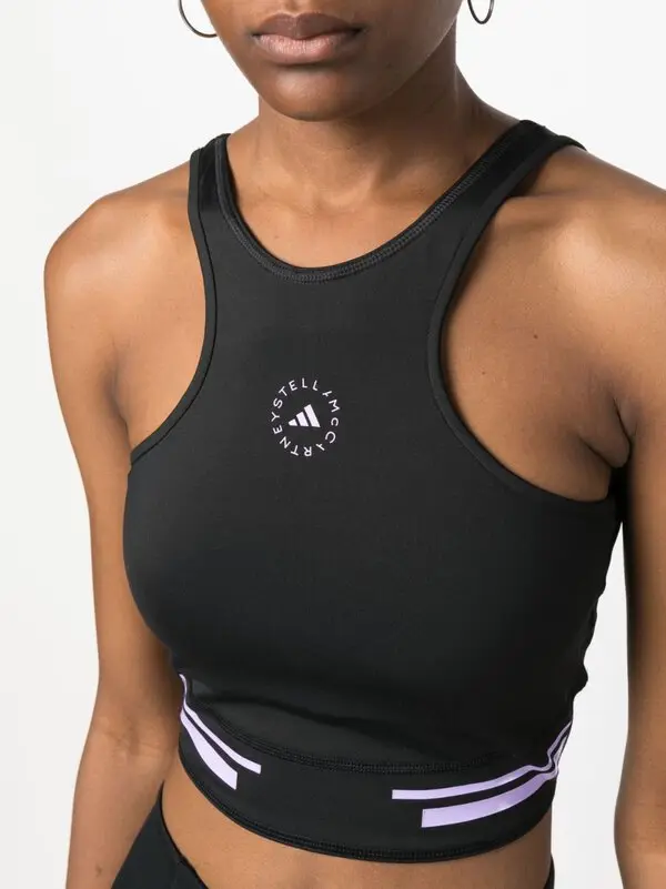 Adidas By Stella McCartney Logo-print Cropped Tank Top