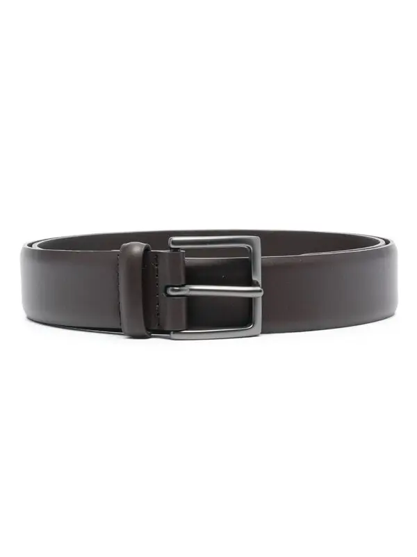 ORTIGNI Buckle-fastening Leather Belt - Brown