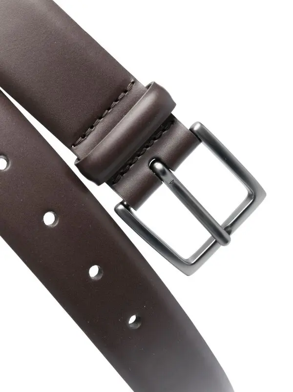 ORTIGNI Buckle-fastening Leather Belt - Brown