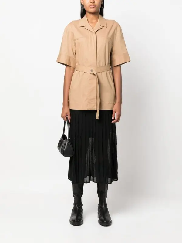 Calvin Klein Notched-collar Belted Shirt
