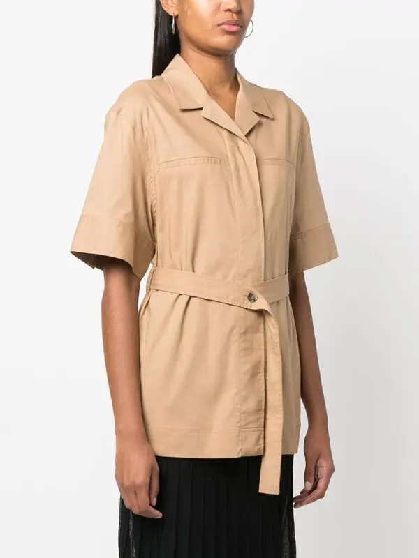 Calvin Klein Notched-collar Belted Shirt