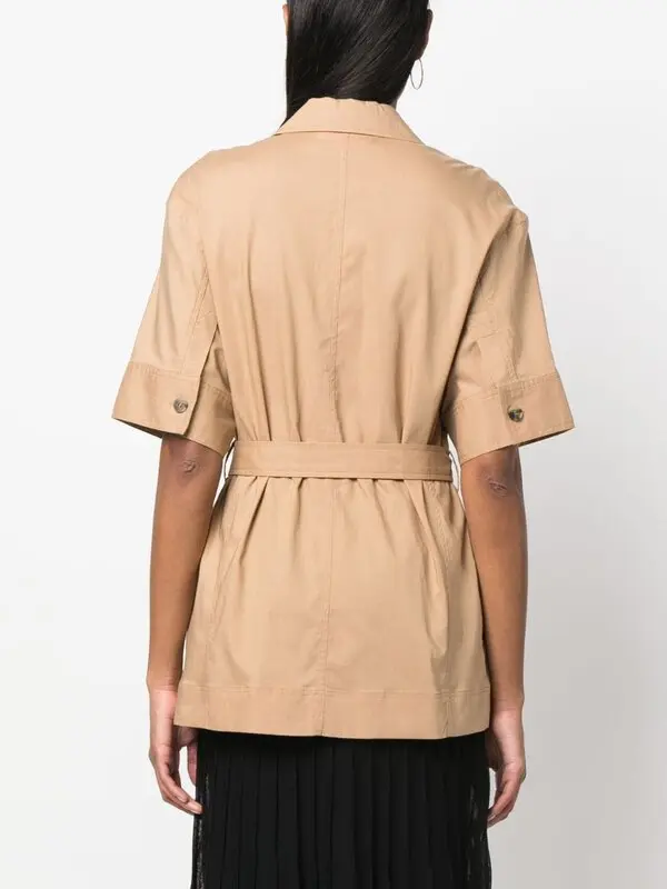 Calvin Klein Notched-collar Belted Shirt