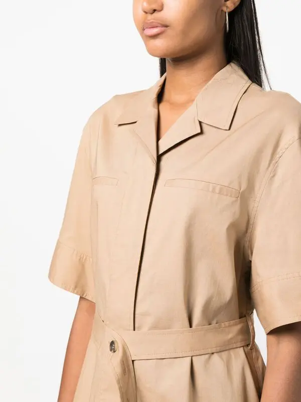 Calvin Klein Notched-collar Belted Shirt